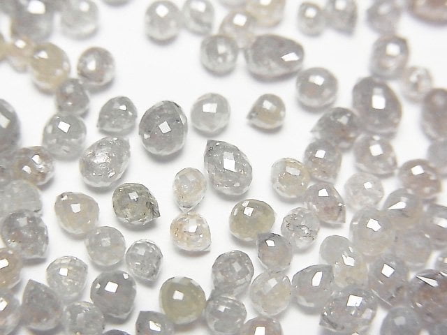 Light Gray Diamond AAA Drop Faceted Briolette 5pcs |#171930163 ...