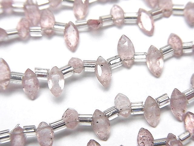[Video]High Quality Pink Epidote AA++ Marquise Faceted 6x3mm 1strand