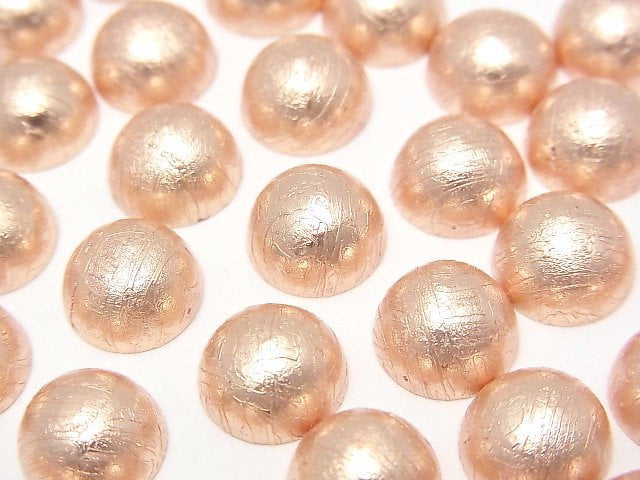 [Video] Meteorite (Altai meteorite) Round Cabochon 10x10mm Pink Gold 1